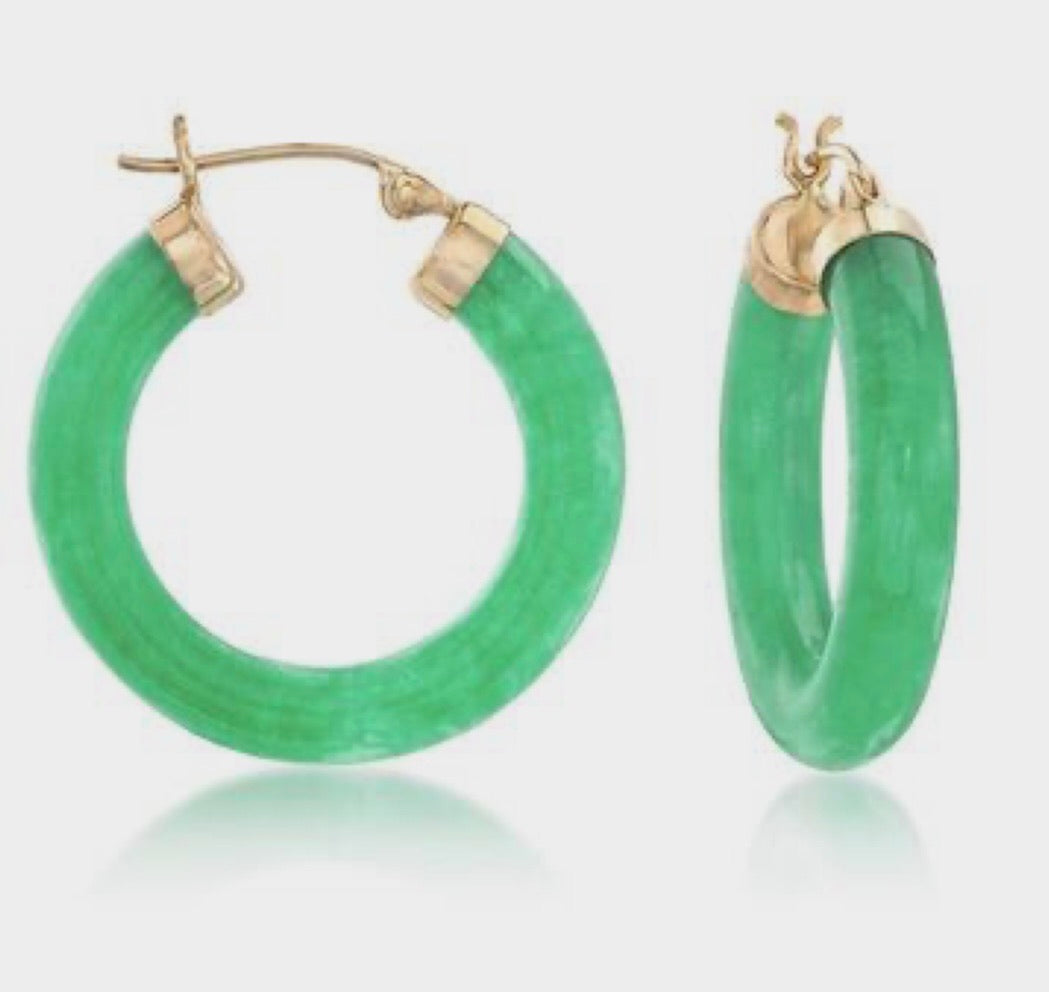 Jade Hoop Earrings – Jades by MK