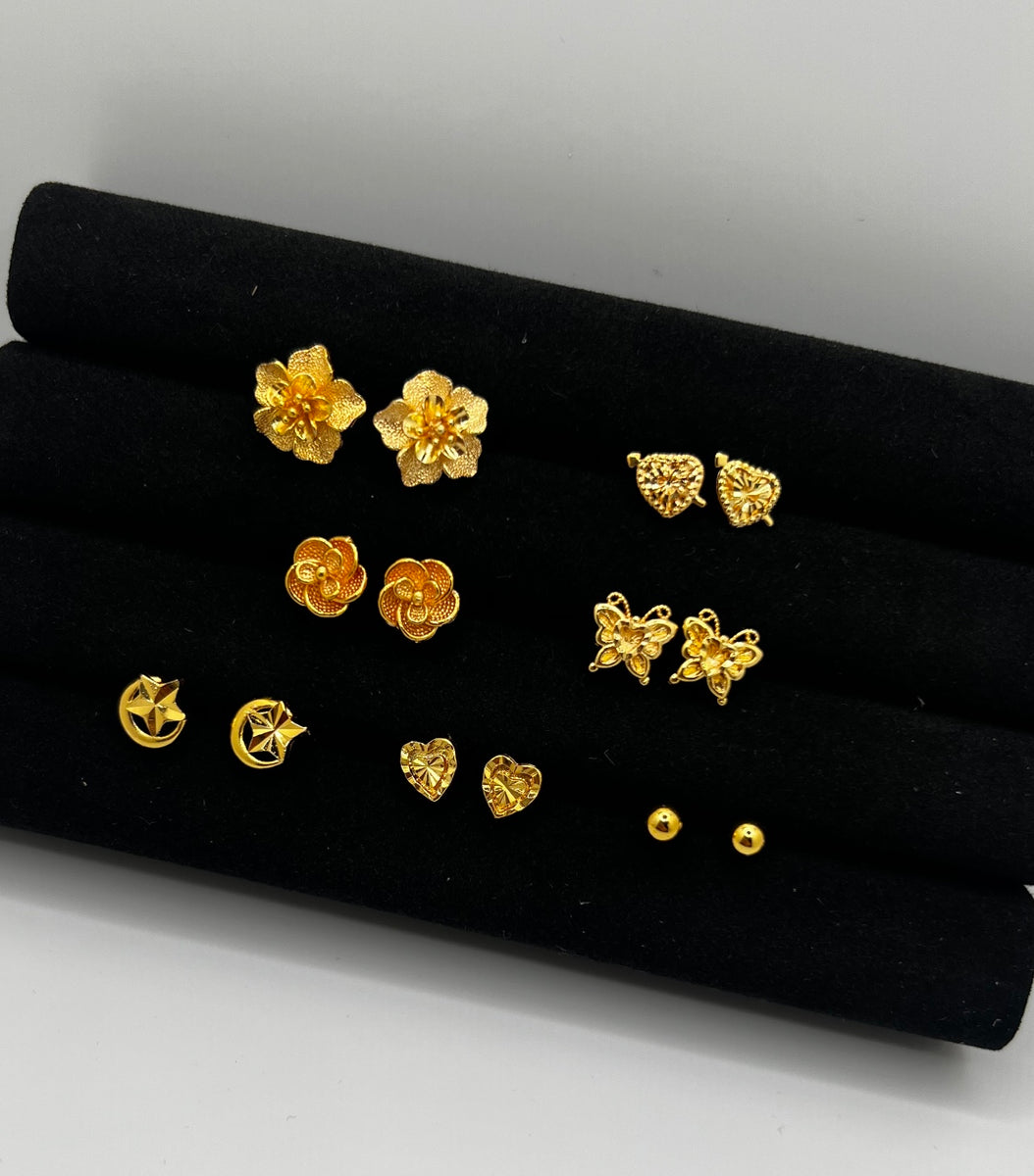 24K Flower Earrings – Jades by MK